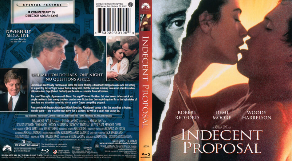 Indecent Proposal (1993) Blu-Ray & DVD Cover - DVDcover.Com