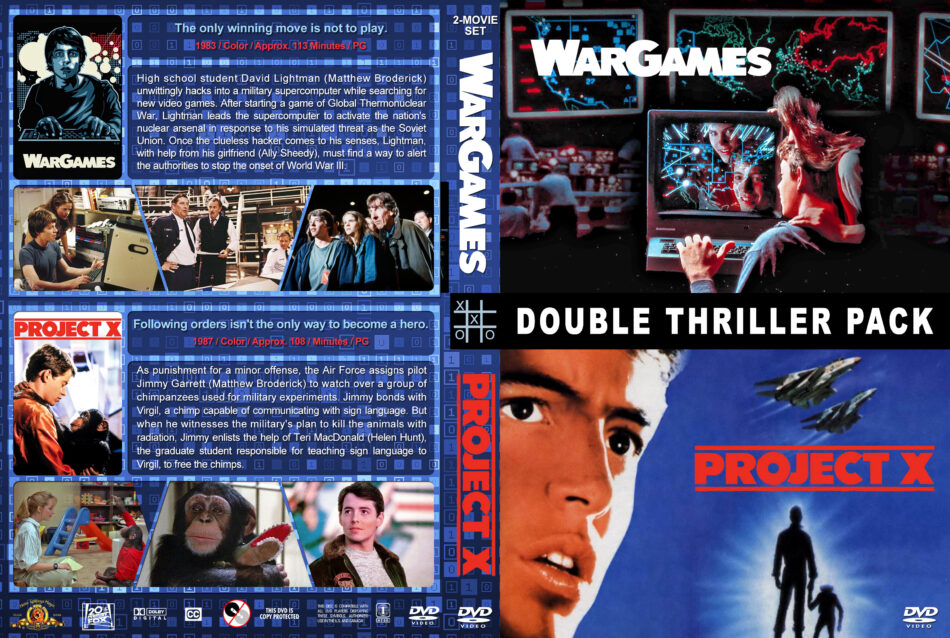 WarGames / Project X Double Feature R1 Custom DVD Cover & Labels ...