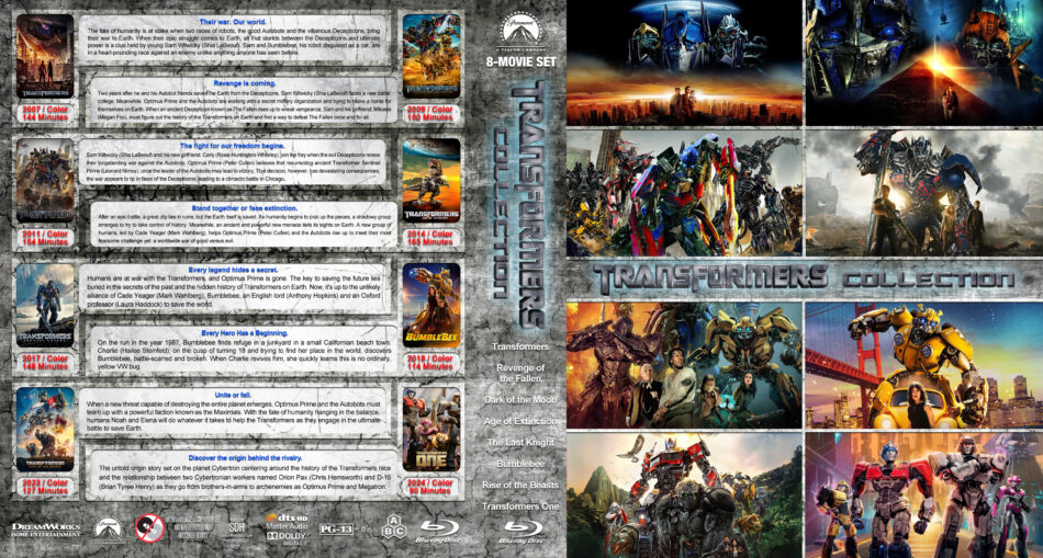 Transformers - 5 Movie Collection (Custom) (2017) DE Blu-Ray Covers ...