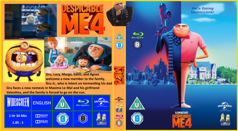 Despicable Me 4 (2024) RB Bluray Cover & Label - DVDcover.Com
