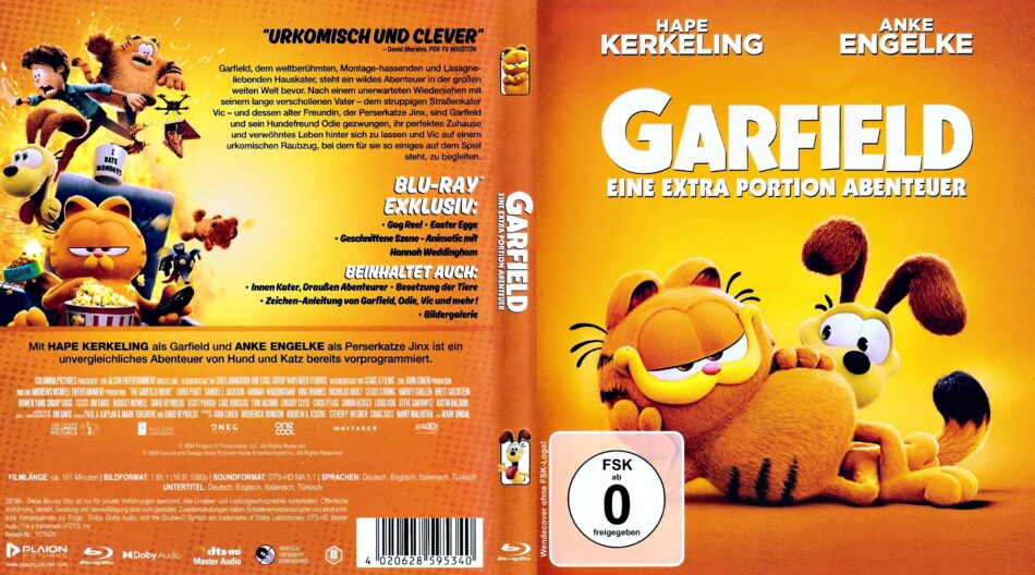 Garfield-Eine extra Portion Abenteuer DE Blu-Ray Cover - DVDcover.Com