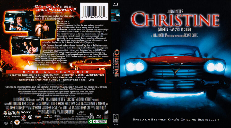 Christine (1983) Blu-Ray & DVD Cover - DVDcover.Com