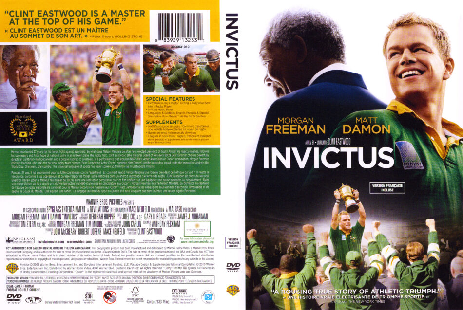 Invictus (2009) R1 DVD Cover - DVDcover.Com