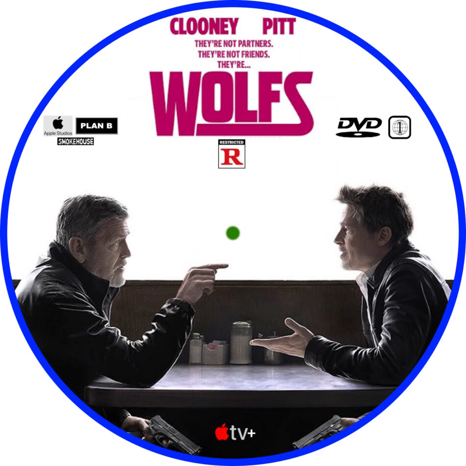 Wolfs (2024) R1 Custom DVD Label - DVDcover.Com