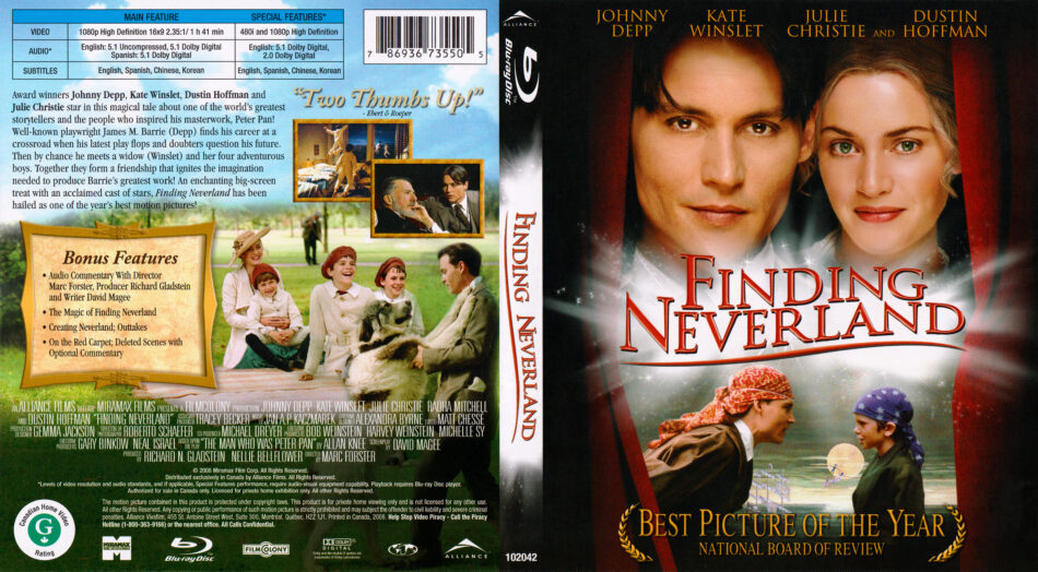 Finding Neverland (2004) Blu-Ray & DVD Cover - DVDcover.Com