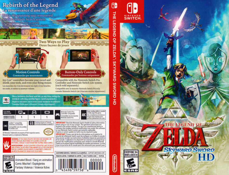 The Legend of Zelda - Skyward Sword NS Cover - DVDcover.Com