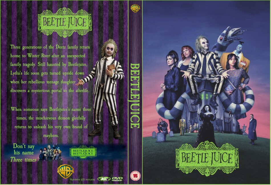 Beetlejuice Beetlejuice (2024) R0 Custom DVD Cover - DVDcover.Com