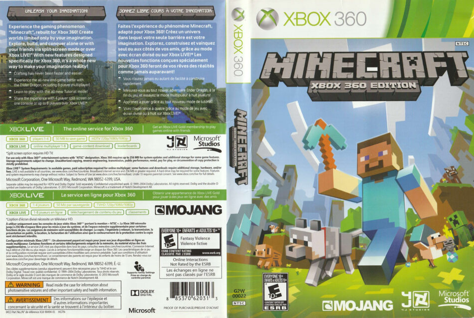 Minecraft : Xbox 360 Edition (2012) DVD Cover - DVDcover.Com