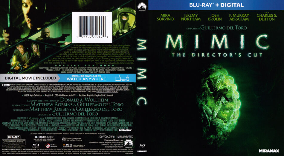 Mimic (1997) Blu-Ray & DVD Cover - DVDcover.Com