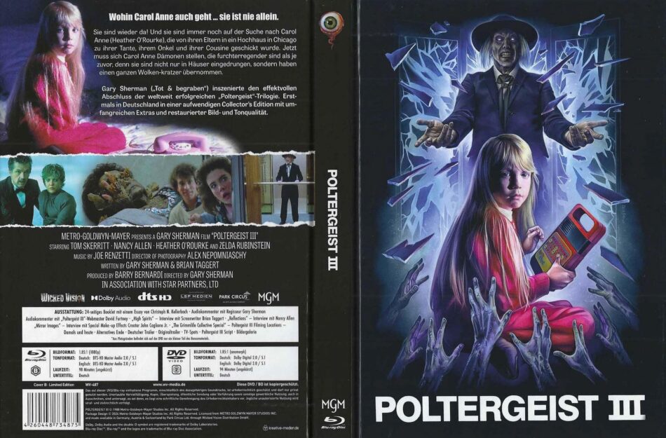 Poltergeist III - Die dunkle Seite des Bösen DE Blu-Ray Cover - DVDcover.Com