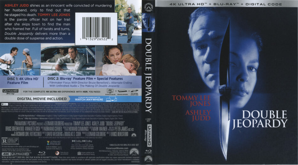 Double Jeopardy 4K UHD Cover & Labels - DVDcover.Com