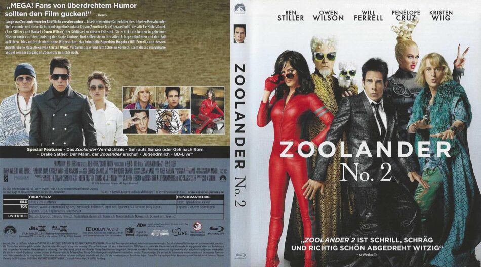 Zoolander 2 DE Blu-Ray Cover - DVDcover.Com