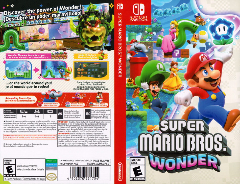 Super Mario Bros. Wonder NS Cover - DVDcover.Com