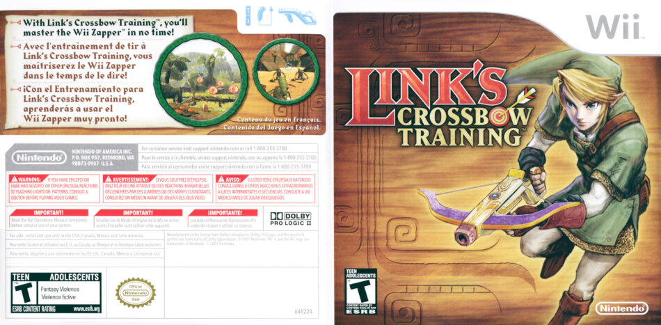 Link's Crossbow Training Wii Cover - DVDcover.Com