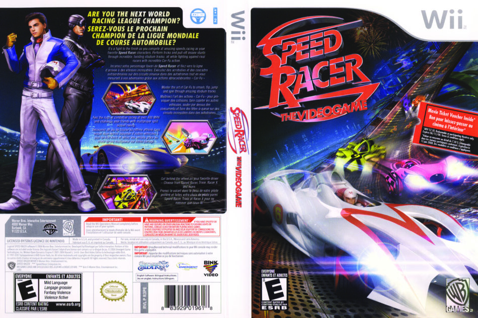 Speed Racer the Video Game Wii Cover - DVDcover.Com