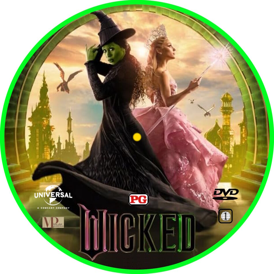 Wicked (2024) R1 Custom DVD Label - DVDcover.Com