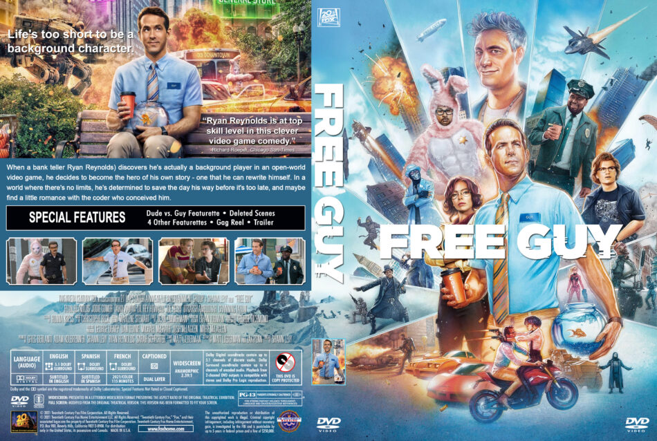 Free Guy (2021) R1 Custom DVD Cover & Label - DVDcover.Com