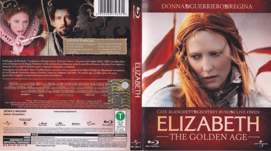 Elizabeth - The Golden Age Blu-Ray ITA Cover - DVDcover.Com
