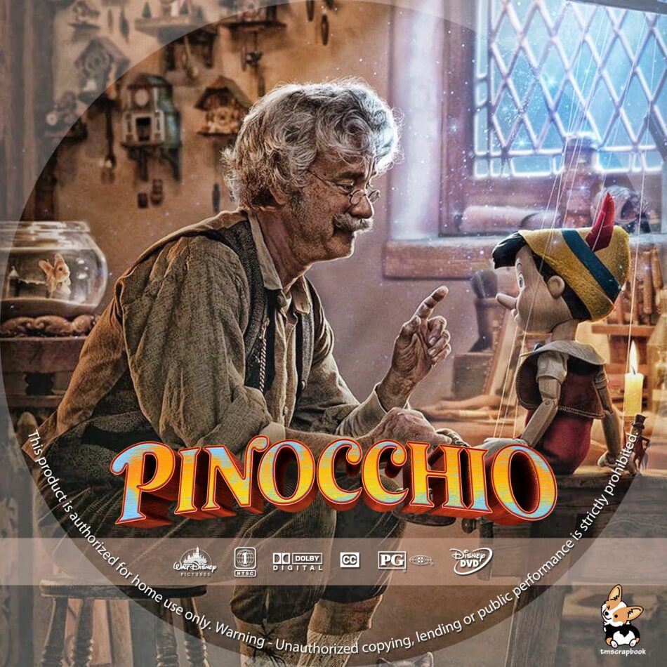 Pinocchio (2022) R0 Custom Blu-ray Label - DVDcover.Com