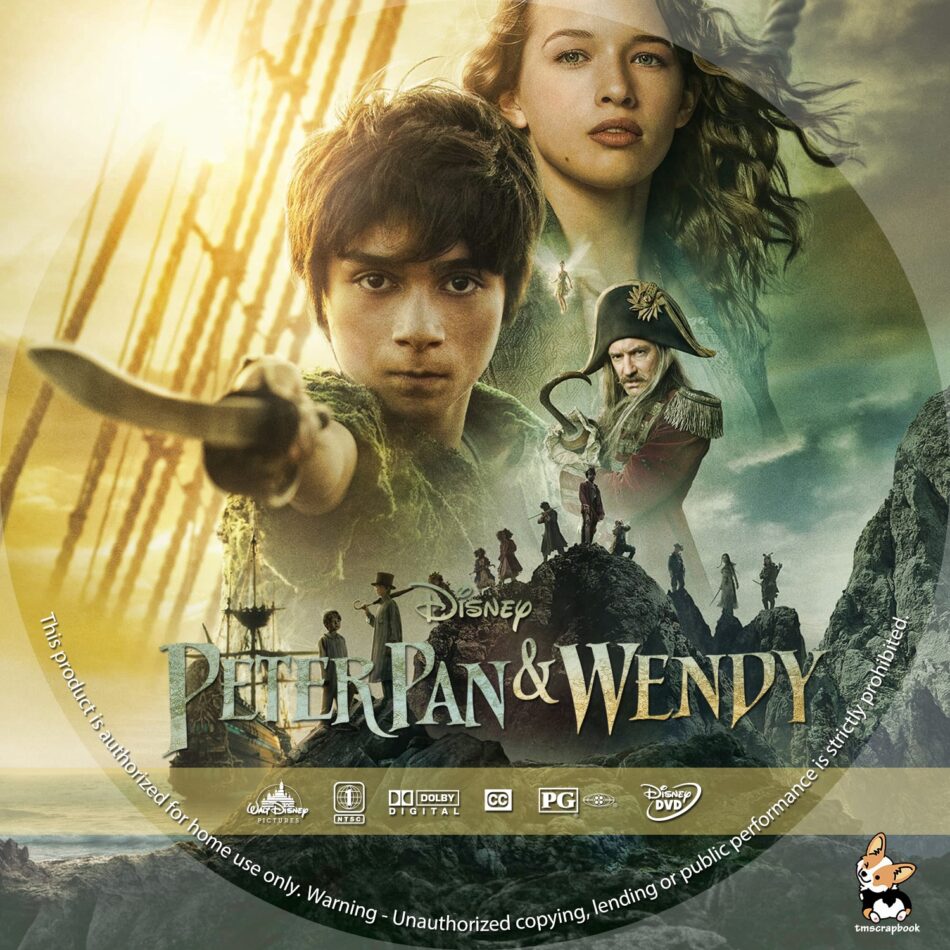 Peter Pan And Wendy (2023) R1 Custom DVD Label - DVDcover.Com