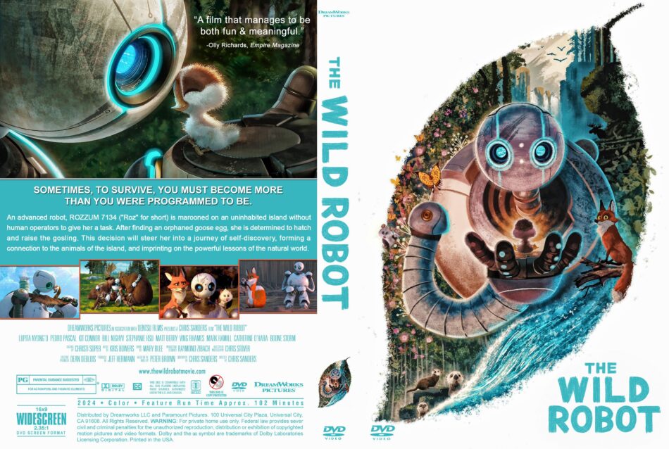 The Wild Robot (2024) R1 Custom DVD Cover & Label - DVDcover.Com