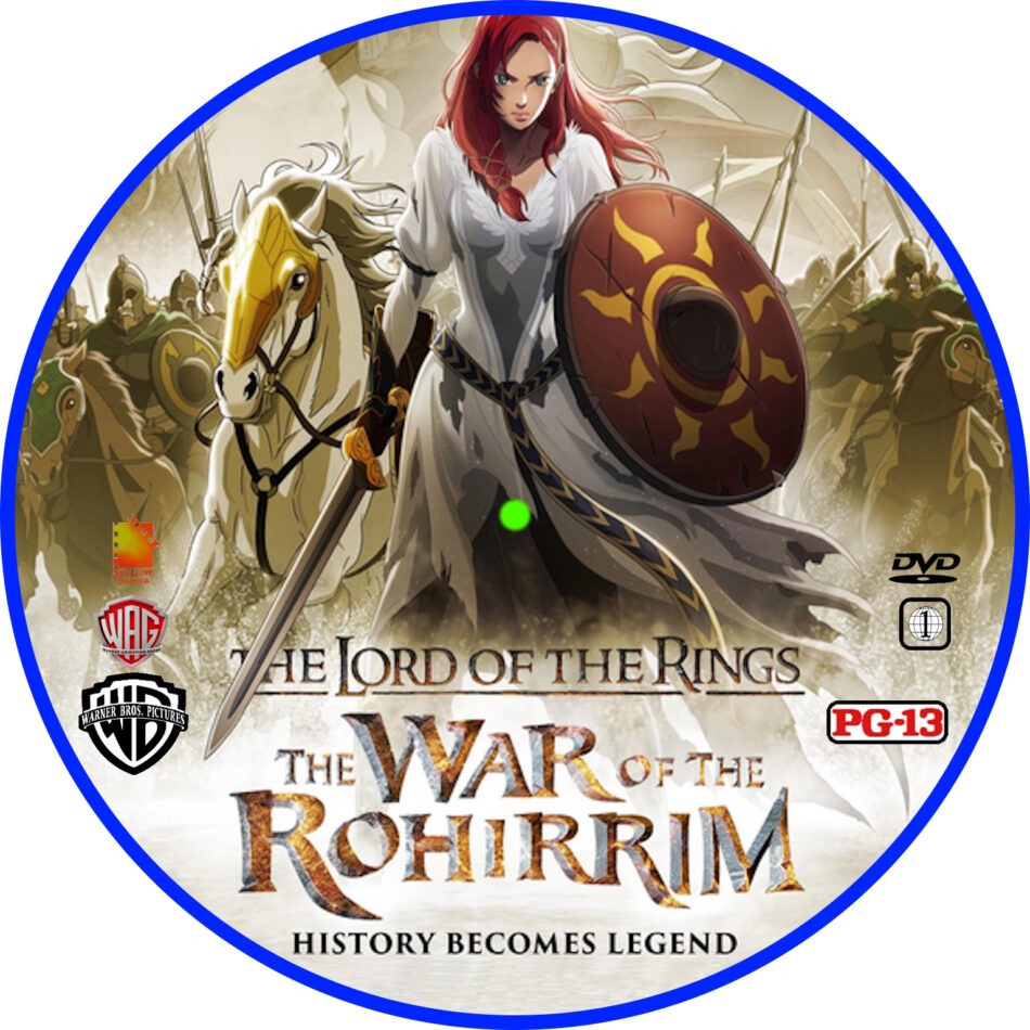 The War Of The Rohirrim (2024) R1 Custom DVD Label - DVDcover.Com