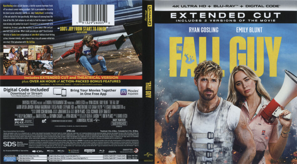 The Fall Guy 4K UHD Cover & Labels - DVDcover.Com