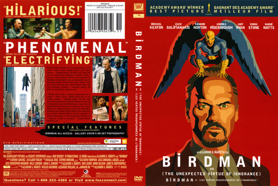 Birdman (2014) R1 DVD Cover - DVDcover.Com