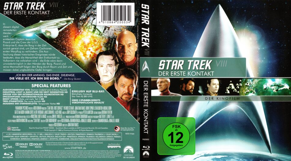 Star Trek: Der erste Kontakt DE Blu-Ray Cover & Label - DVDcover.Com