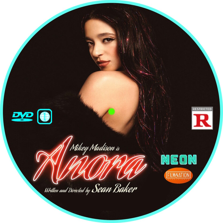 Anora (2024) R1 Custom DVD Label - DVDcover.Com