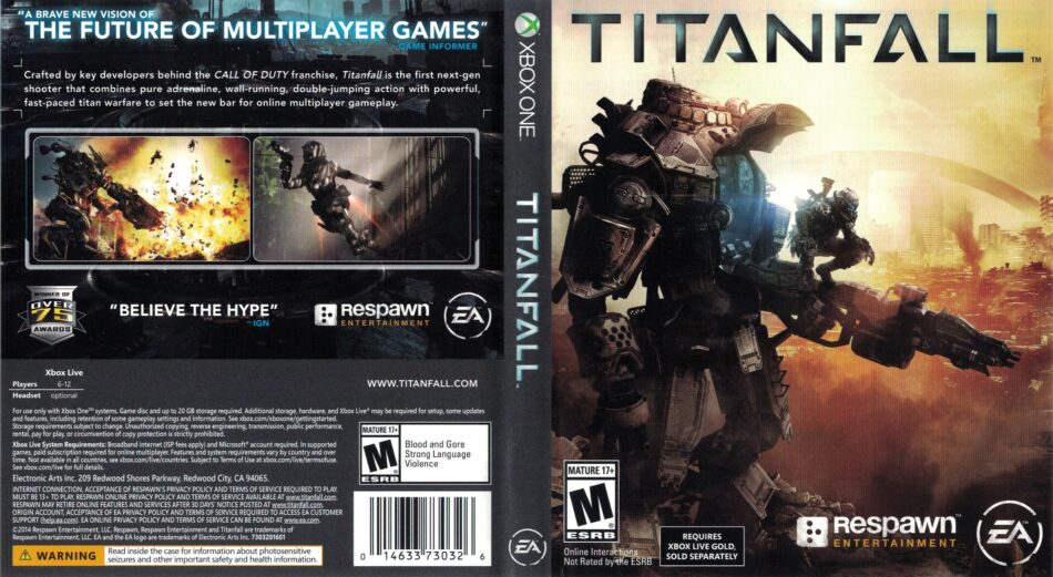 Titanfall 2 (2016) XBOX ONE NTSC retail cover - DVDcover.Com