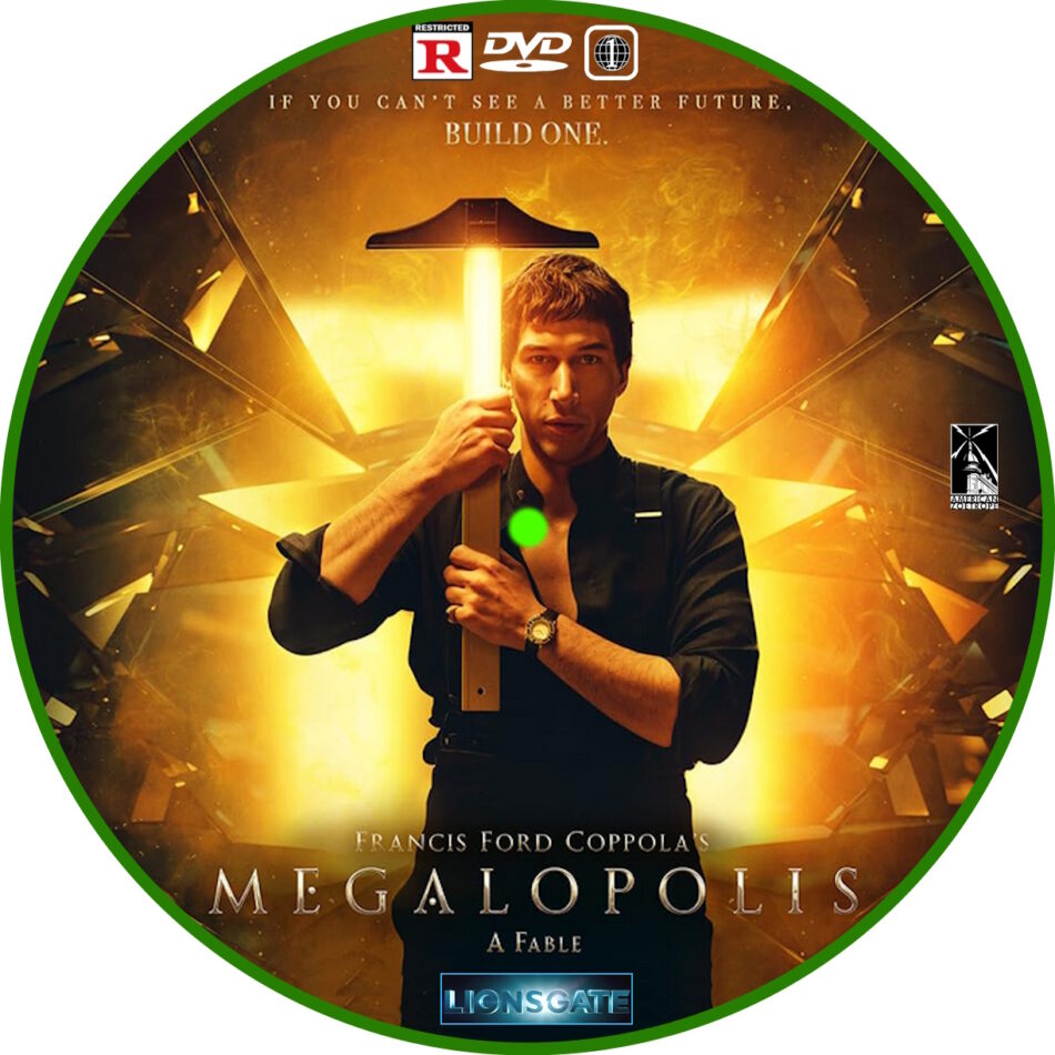 Megalopolis (2024) R1 Custom DVD Label - DVDcover.Com