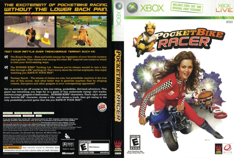 Pocket Bike Racer (2006) XBOX 360 NTSC retail Cover - DVDcover.Com