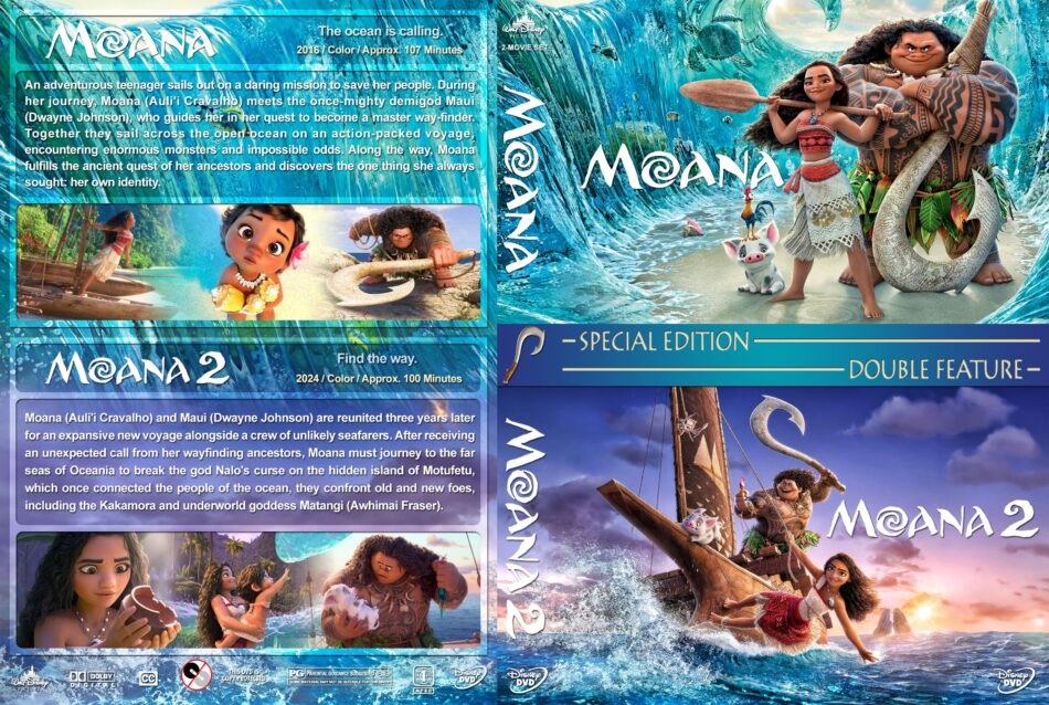 Moana blu-ray cover & labels (2017) R1