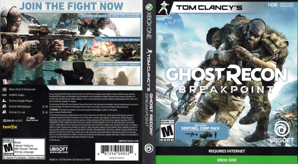 Tom Clancy's Ghost Recon Breakpoint (2019) XBOX ONE NTSC retail cover ...