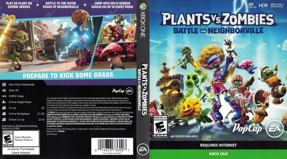 Plants vs Zombies Garden Warfare dvd cover (2014) PC