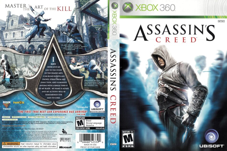 Assassin's Creed (2007) XBOX 360 NTSC retail cover - DVDcover.Com