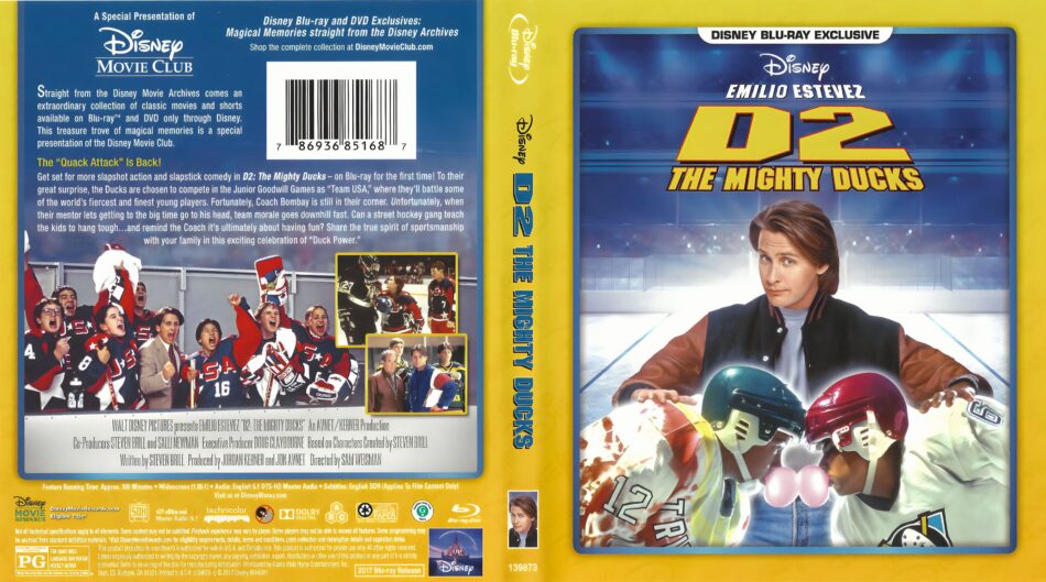 D2: The Mighty Ducks (1994) R1 Blu-ray Cover - DVDcover.Com