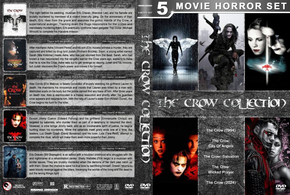 The Crow Collection R1 Custom DVD Cover V3 - DVDcover.Com