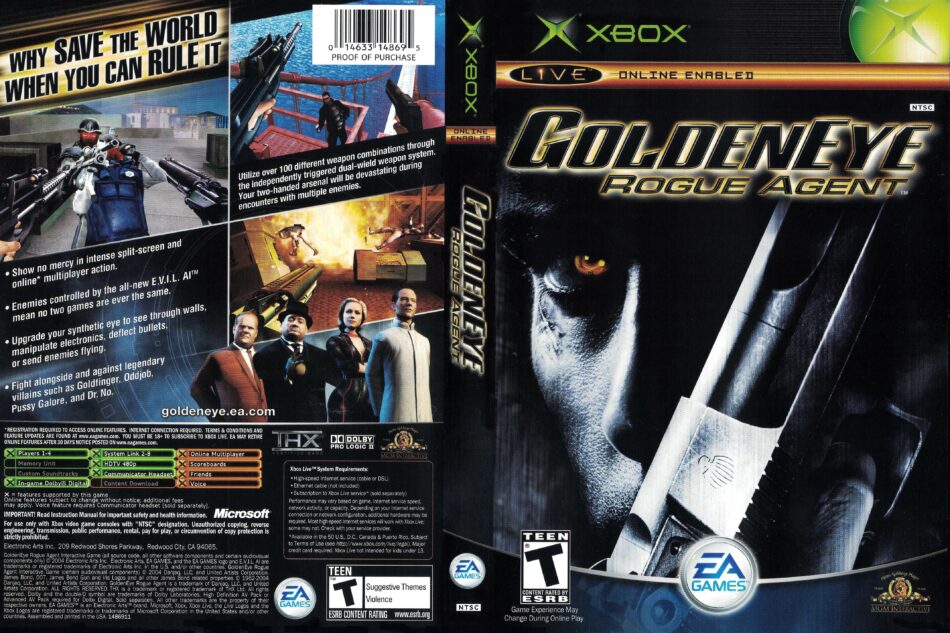 GoldenEye: Rogue Agent (2004) XBOX NTSC retail cover - DVDcover.Com