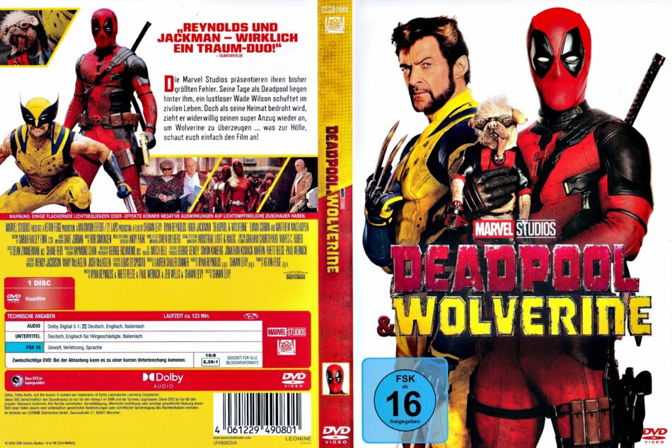 Deadpool & Wolverine R2 DE DVD Cover - DVDcover.Com