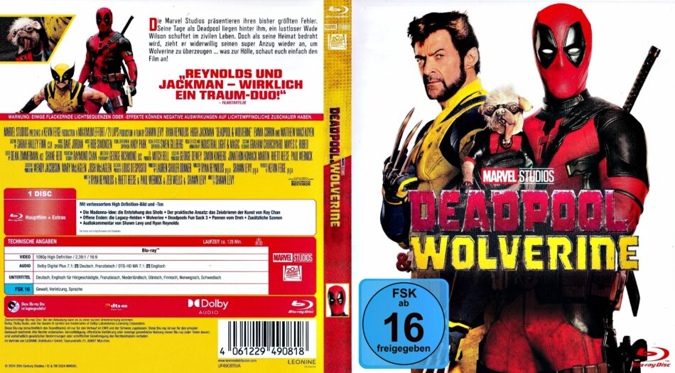 Deadpool & Wolverine DE Blu-Ray Cover - DVDcover.Com