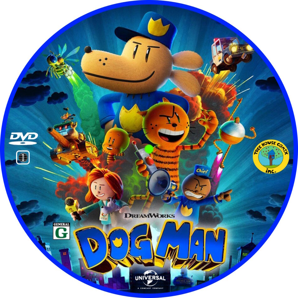 Dog Man (2025) R1 Custom DVD Label - DVDcover.Com