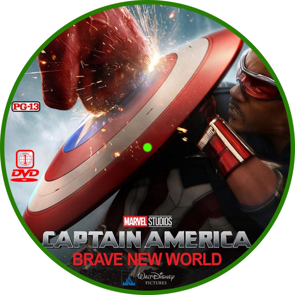 Captain America: Brave New World (2025) R1 Custom DVD Label - DVDcover.Com