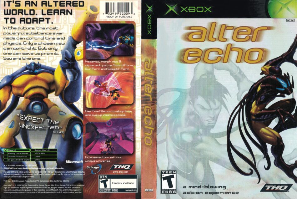 Alter Echo (2003) XBOX NTSC retail cover - DVDcover.Com