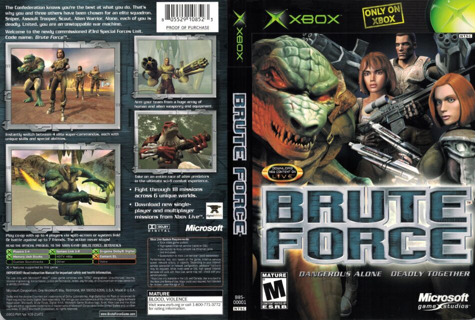 Brute Force (2003) XBOX NTSC retail cover - DVDcover.Com