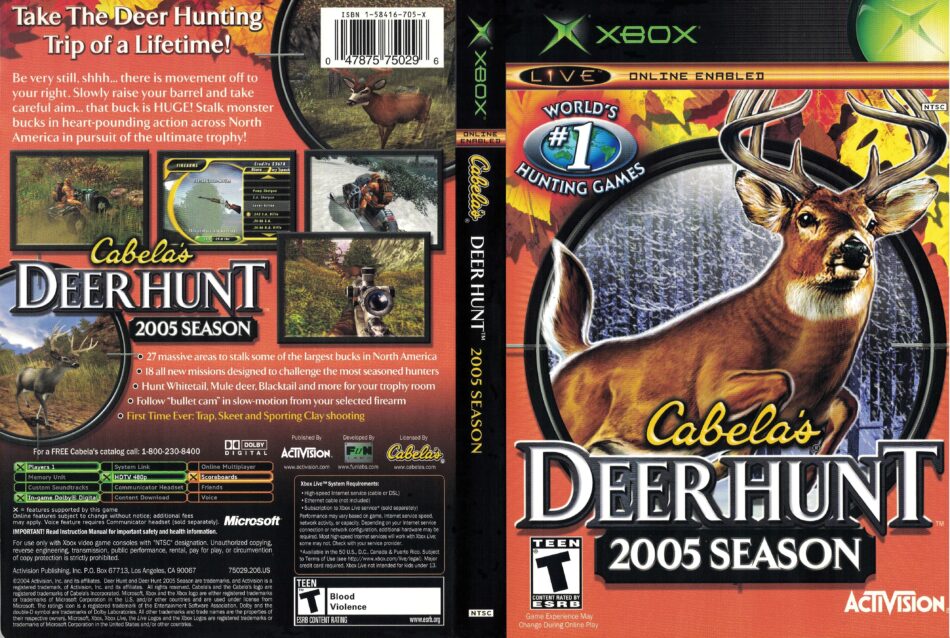 Cabela's Deer Hunt: 2005 Season (2004) XBOX NTSC retail cover ...