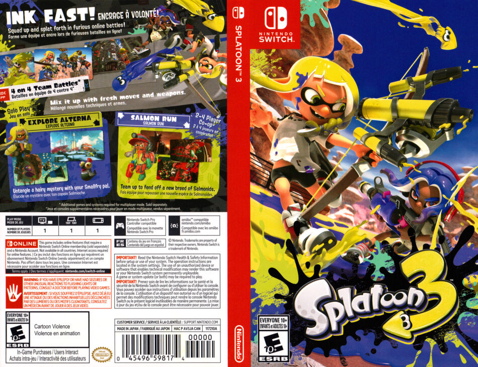 Splatoon 3 NS Cover - DVDcover.Com