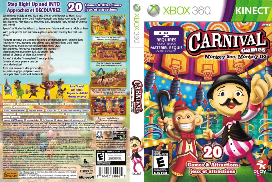 Carnival Games: Monkey See, Monkey Do! (2011) XBOX 360 NTSC retail ...