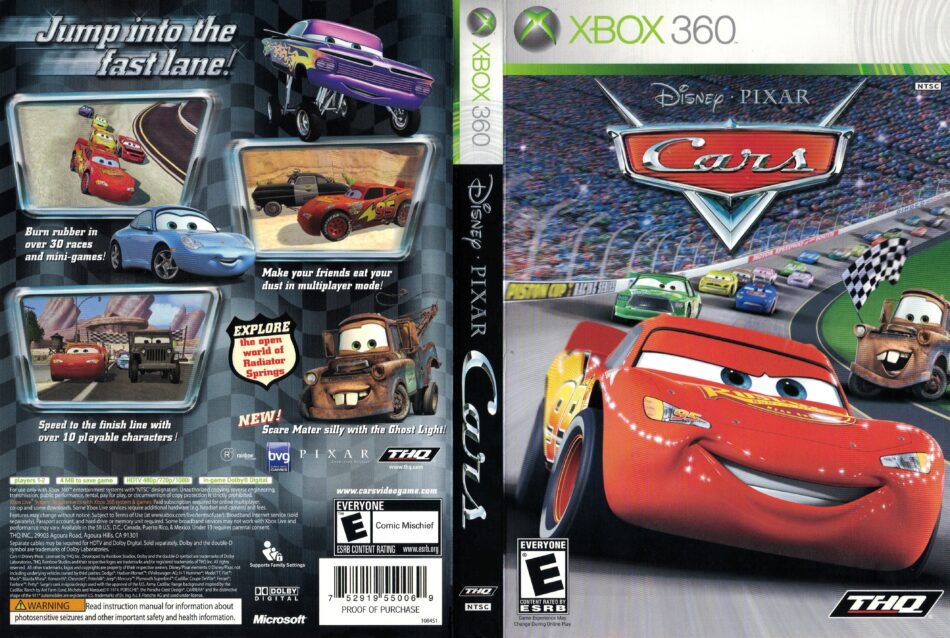 Cars (2006) XBOX 360 NTSC retail cover - DVDcover.Com